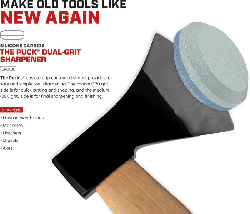 Lanksy Dual Grit Tool and Knife Sharpening Puck - LPUCK