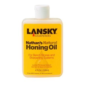 lansky nathan's natural honing oil: lubricant for non-diamond knife sharpening system and knife sharpening stone use