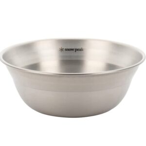 Snow Peak Tableware Bowl Small, TW-030, Stainless Steel, Lightweight for Camping Everyday Use, Made in Japan, Lifetime Product Guarantee,Medium