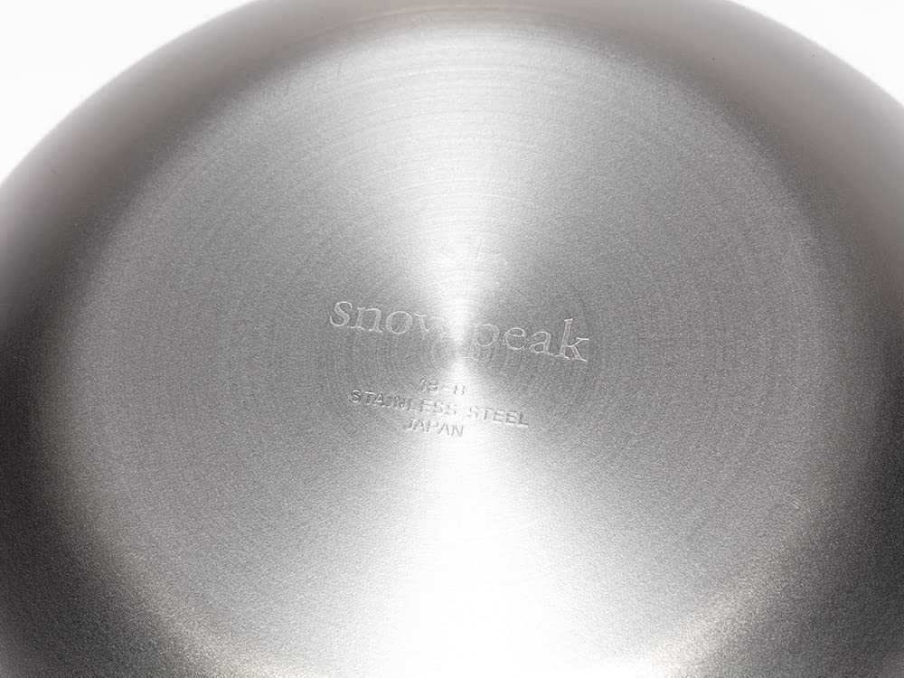 Snow Peak Tableware Bowl Small, TW-030, Stainless Steel, Lightweight for Camping Everyday Use, Made in Japan, Lifetime Product Guarantee,Medium