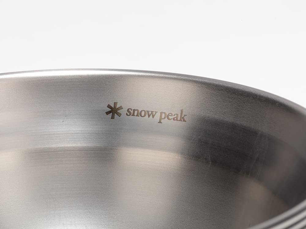 Snow Peak Tableware Bowl Small, TW-030, Stainless Steel, Lightweight for Camping Everyday Use, Made in Japan, Lifetime Product Guarantee,Medium