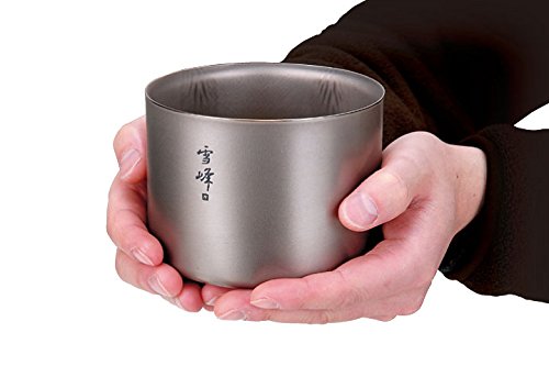 Snow Peak Titanium H450 Stacking Mug, TW-122, Premium Titanium, Made in Japan, Ultralight for Camping, Backpacking Everyday Use, Lifetime Product Guarantee