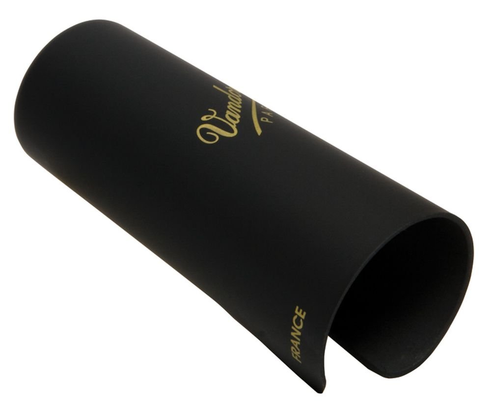 Vandoren LC07P Optimum Ligature and Plastic Cap for Alto Saxophone Gilded with 3 Interchangeable Pressure Plates, Black