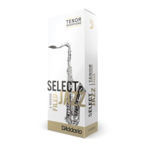 d’addario woodwinds rsf05tsx2m select jazz tenor sax reeds, filed, strength 2 strength medium, 5-pack