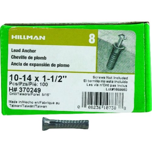 Hillman Fastener 370249 Lead Anchor, 10-14x1-1/2