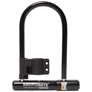 kryptonite keeper 12 standard heavy duty bicycle u-lock with bracket (4-inch x 8-inch), black