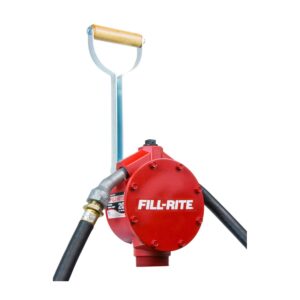 fill-rite fr152 fuel transfer piston hand pump w/discharge hose, nozzle spout, & suction pipe