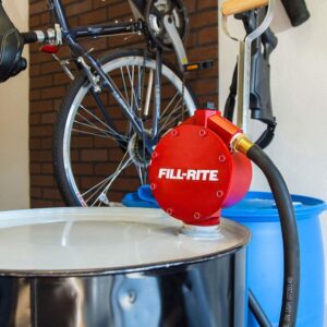 Fill-Rite FR152 Fuel Transfer Piston Hand Pump w/Discharge Hose, Nozzle Spout, & Suction Pipe