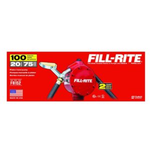 Fill-Rite FR152 Fuel Transfer Piston Hand Pump w/Discharge Hose, Nozzle Spout, & Suction Pipe