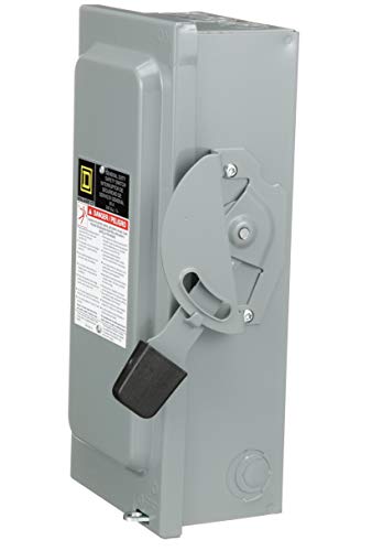 Square D - D222NCP 60-Amp 240-Volt Two-Pole Indoor General Duty Fusible Safety Switch with Neutral