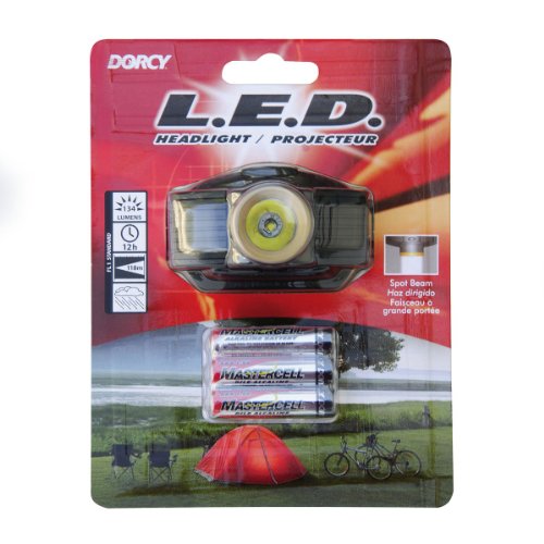 Dorcy 215-Lumen Weather Resistant Spot Beam LED Headlight, Black and Gold (41-2097)