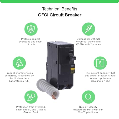 Square D - QO250GFICP QO 50-Amp Two-Pole GFCI Breaker