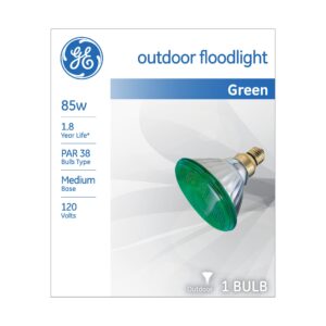 GE Lighting 13474 85-Watt Outdoor PAR38 Incandescent Light Bulb, Green