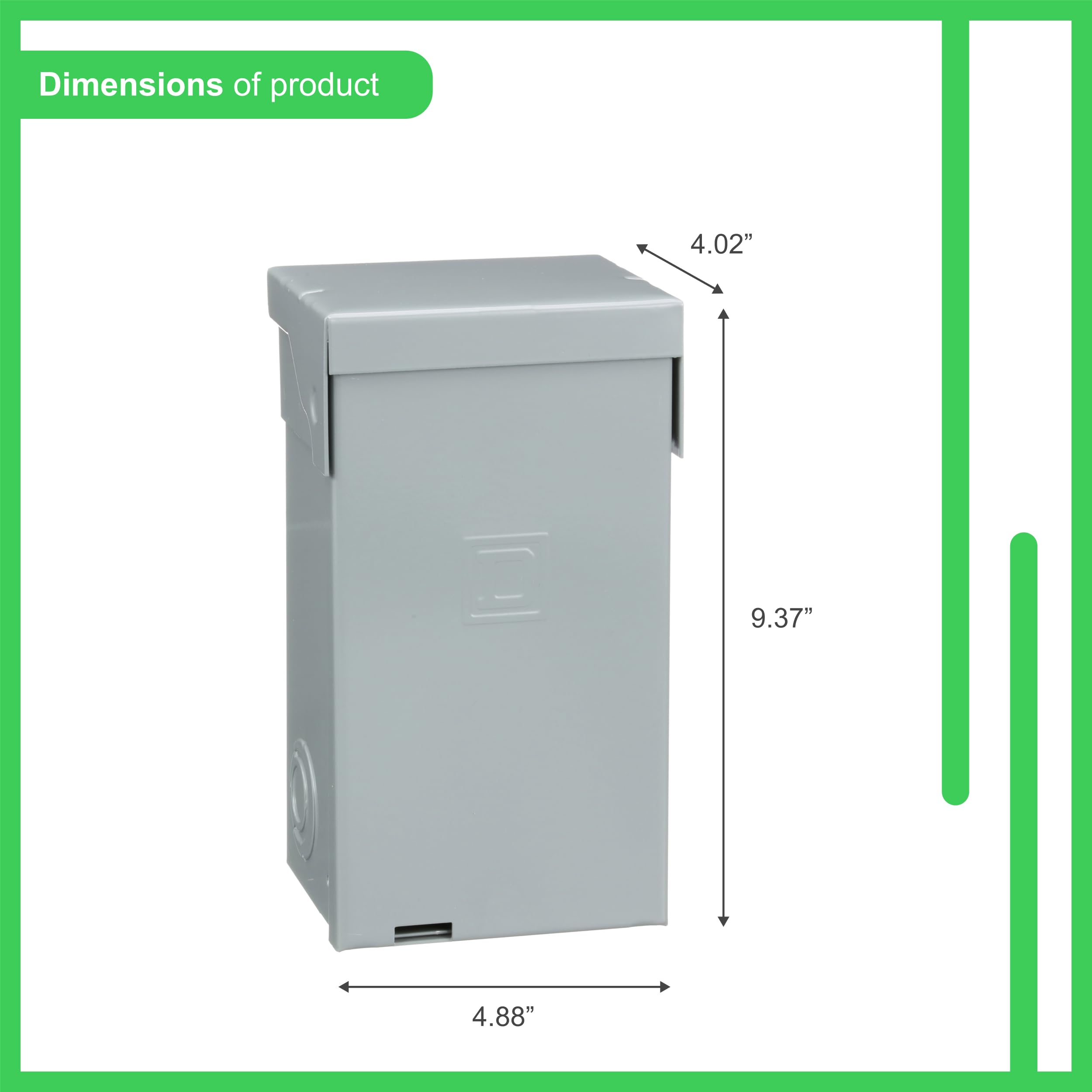 Square D - HOME250SPA Homeline Spa Panel, Load Center With 50-Amp Enclosed Main Breaker, 2-Pole, Ground Fault Interrupt,Grey