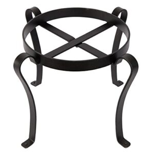 achla designs patio flower pot plant stand, 12-in h black