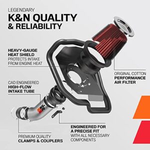 K&N Cold Air Intake Kit: Increase Acceleration & Engine Growl, Guaranteed to Increase Horsepower up to 10HP: Compatible with 4.6L, V8, 1996-2004 FORD (Mustang GT), 57-2519-3