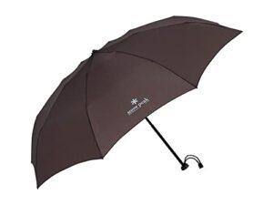 snow peak ultralight umbrella - small, heavy-duty umbrella for travel - strong, wind-resistant umbrella for camping, hiking, or traveling - durable design withstands heavy rain - gray