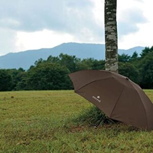 Snow Peak Ultralight Umbrella - Small, Heavy-Duty Umbrella for Travel - Strong, Wind-Resistant Umbrella for Camping, Hiking, or Traveling - Durable Design Withstands Heavy Rain - Gray