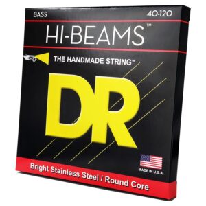 dr strings hi-beam - stainless steel round core lite 5 string 40-120