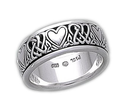 Sterling Silver Celtic Heart Knot Spinner Ring Size 10(Sizes 4,5,6,7,8,9,10,11,12,13,14,15)