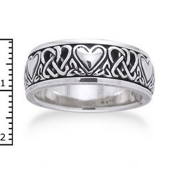 Sterling Silver Celtic Heart Knot Spinner Ring Size 10(Sizes 4,5,6,7,8,9,10,11,12,13,14,15)