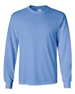 gildan 100% cotton long-sleeve t-shirt (g2400) tee x-large carolina blue