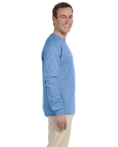 Gildan 100% Cotton Long-Sleeve T-shirt (G2400) Tee X-Large Carolina Blue