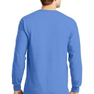 Gildan 100% Cotton Long-Sleeve T-shirt (G2400) Tee X-Large Carolina Blue