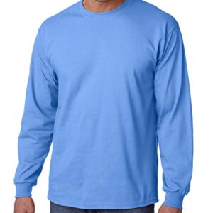 Gildan 100% Cotton Long-Sleeve T-shirt (G2400) Tee X-Large Carolina Blue