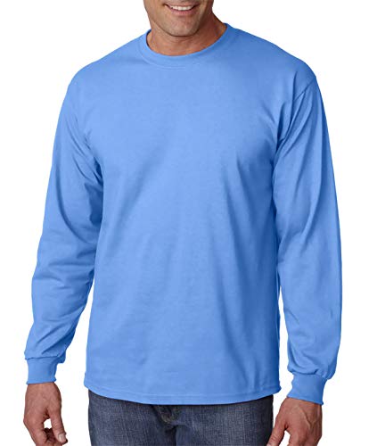 Gildan 100% Cotton Long-Sleeve T-shirt (G2400) Tee X-Large Carolina Blue