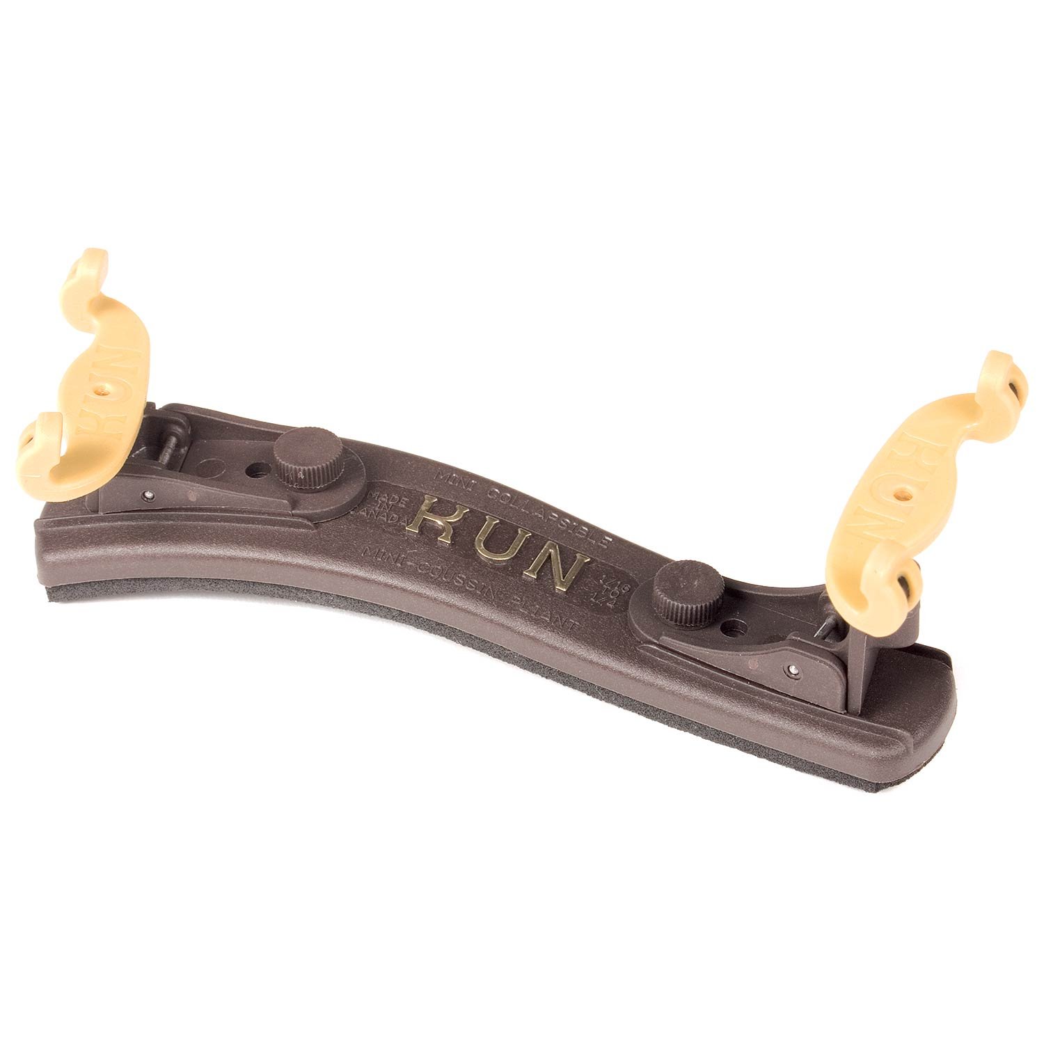 Kun Collapsible Mini Brown Shoulder Rest for 1/16-1/4 Violin