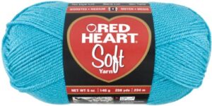 red heart turquoise soft yarn, 1 pack