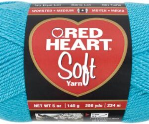 RED HEART Turquoise Soft Yarn, 1 Pack