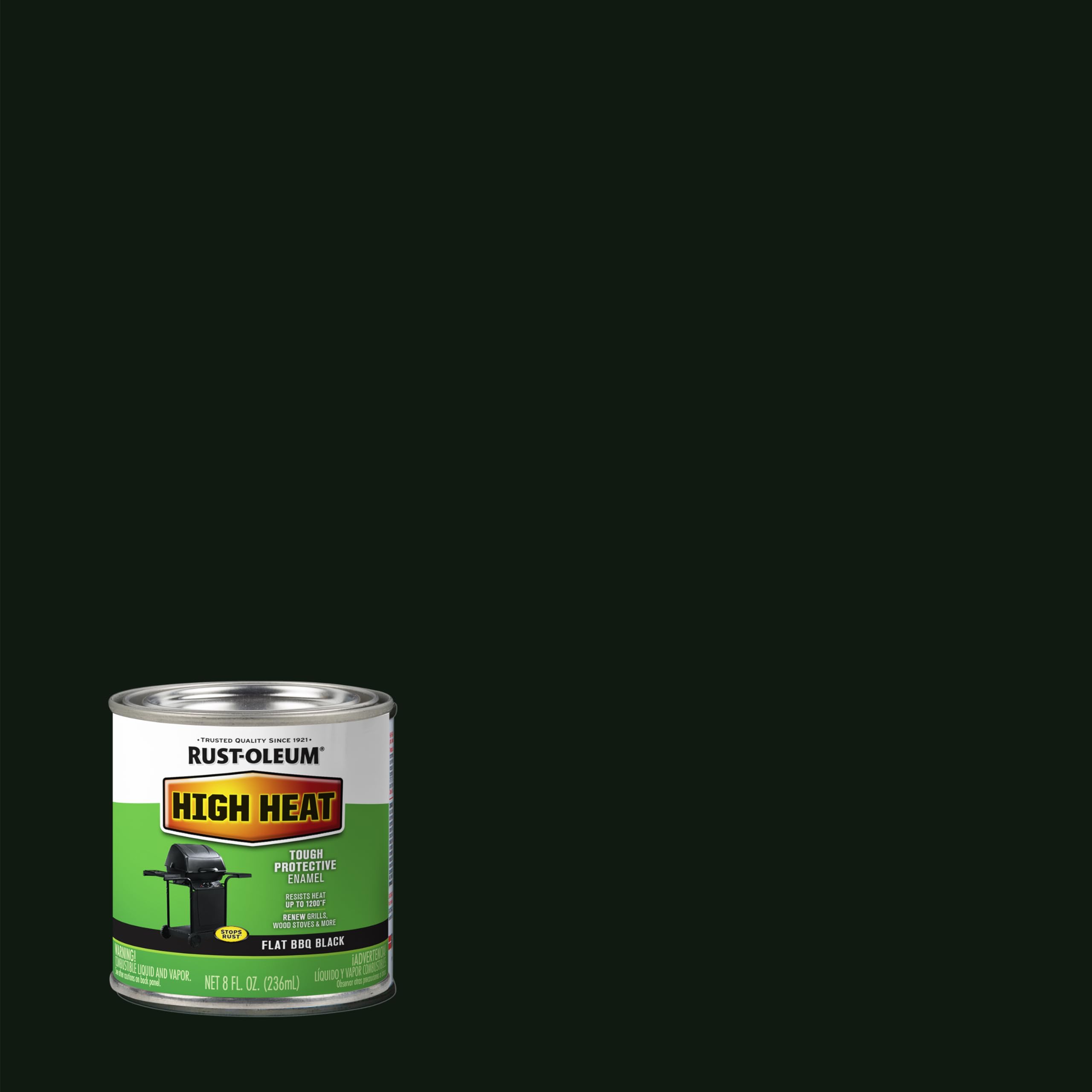 Rust-Oleum 7778730 1/2-Pint 8-Ounce Protective Enamel, Satin BBQ Black