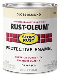 rust-oleum 7770502 stops rust brush on paint, quart, gloss almond, 1 quarts (pack of 1)