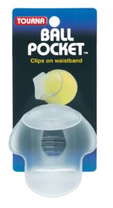 tourna ball poclket tennis ball waist clip holder-clear