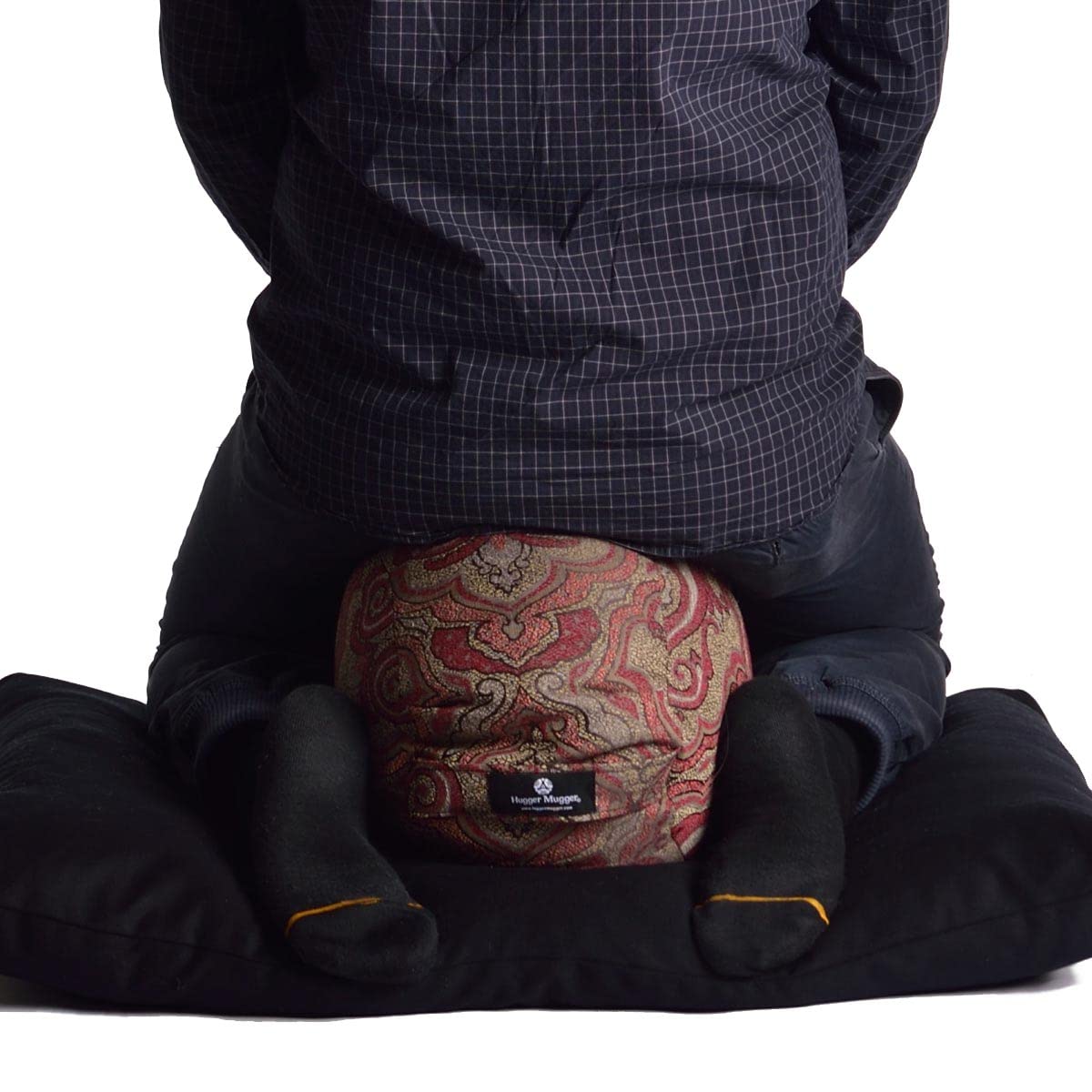 Hugger Mugger Zabuton Meditation Pillow and Harness (Black)