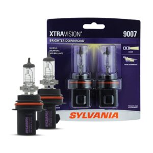 sylvania - 9007 xtravision - high performance halogen headlight bulb, high beam, low beam and fog replacement bulb (contains 2 bulbs)