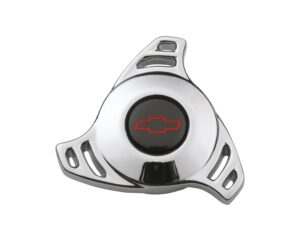 proform 141-323 chrome air cleaner wing nut with large hi-tech red bowtie logo for 1/4-20" thread