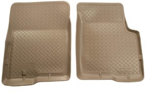 husky liners classic style series | 1980 - 1996 ford bronco/ford f-150, 1980 - 1997 ford f-250/f350 | front floor liners, tan | 33003