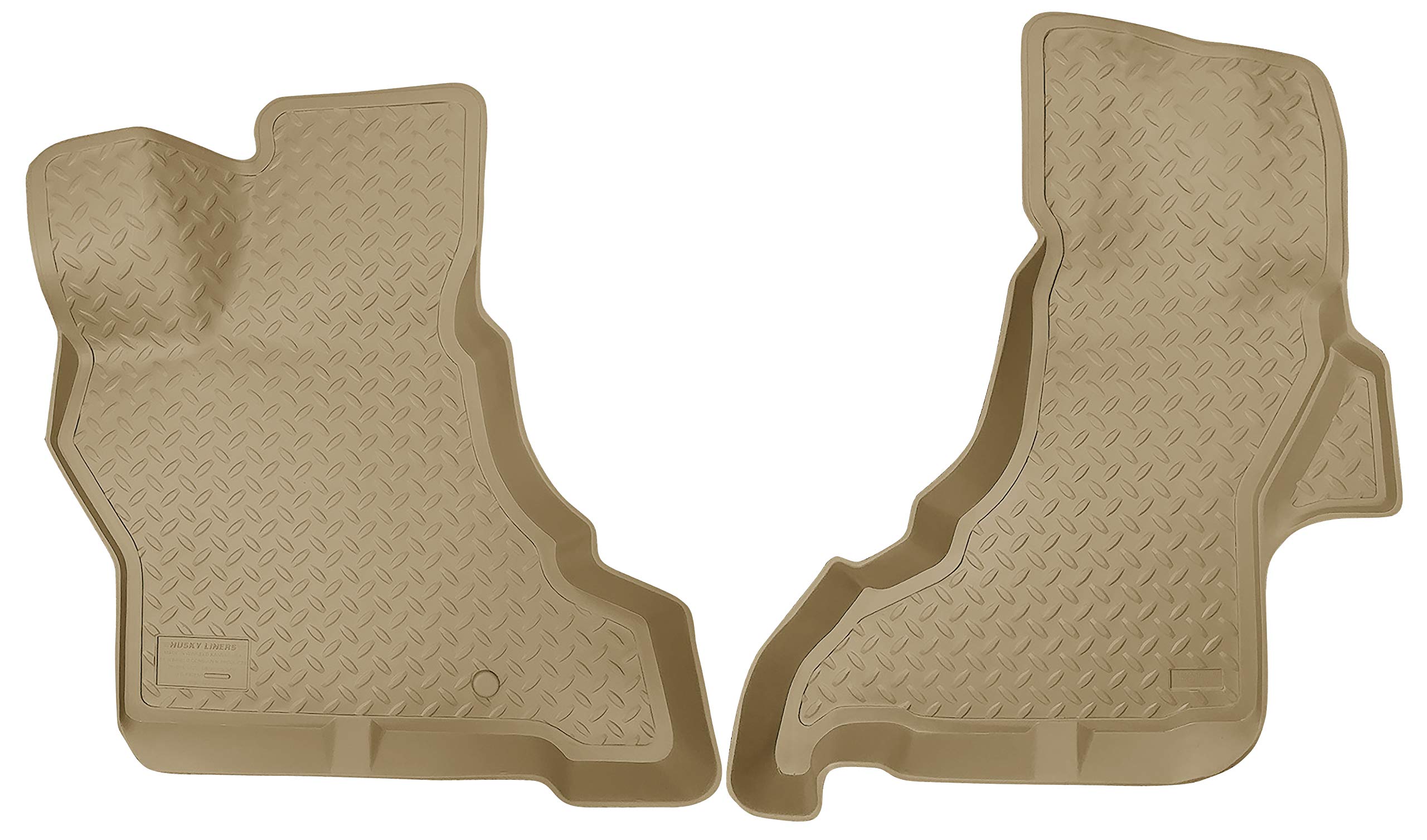 Husky Liners Classic Style Series |Fits 1997 - 2024 Ford E-350, 17-24 E - 450 SD, 1997 - 2014 Ford E-150/E-250, Front Floor Liners, Tan | 33253