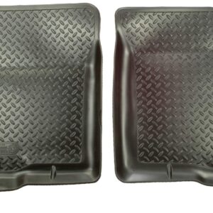 Husky Liners Classic Style Series | 1980 - 1996 Ford Bronco/Ford F-150, 1980 - 1997 Ford F-250/F350 | Front Floor Liners, Black | 33001