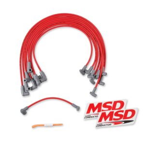 MSD 35599 Super Conductor 8.5mm Spark Plug Wire Set, Small Block Chevy for use with HEI Cap