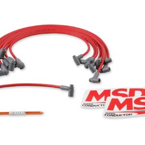 MSD 35599 Super Conductor 8.5mm Spark Plug Wire Set, Small Block Chevy for use with HEI Cap