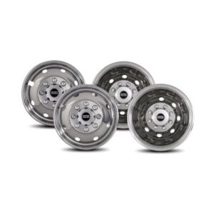 pacific dualies 34-1608a polished 16 inch 8 lug stainless steel wheel simulator kit for 1992-2007 ford e350/e450 van