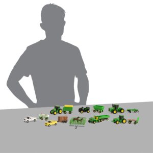 John Deere Tractor Toy and Truck Toy Value Set - 20 Farm Toys - Includes Tractors, Trucks, Fencing, and Horse Toy - Toddler Ages 5 Years and Up