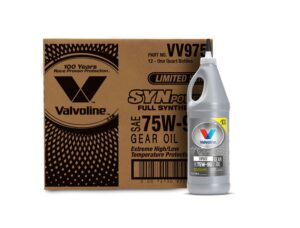 valvoline synpower sae 75w-90 full synthetic gear oil 1 qt, case of 12