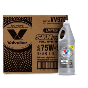 Valvoline SynPower SAE 75W-90 Full Synthetic Gear Oil 1 QT, Case of 12