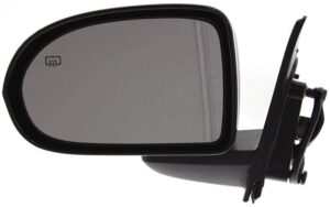 kool vue left power heated door mirror compatible with jeep compass 2007-2017 textured mk body, type 1