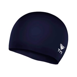 tyr wrinkle free junior silicone cap, navy